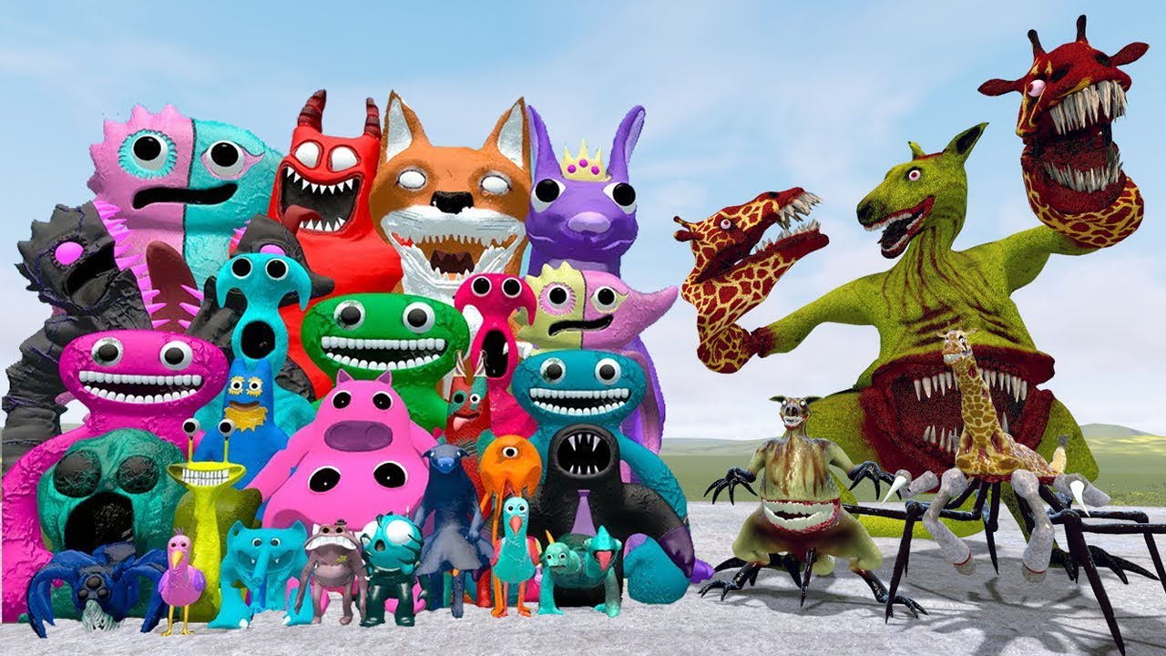 NEW ZOOCHOSIS MUTANT KANGAROO GIAFFE HEAD VS BANBAN 7 CHARACTERS in ...