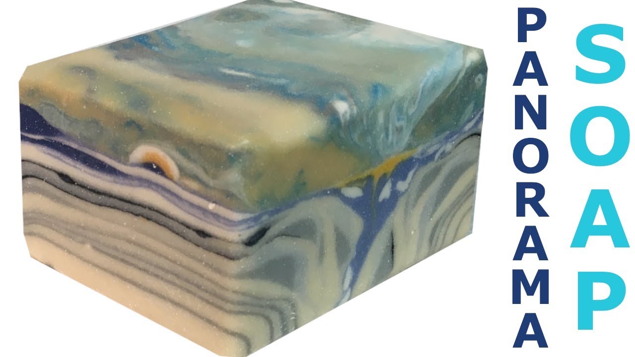 Making Panoramic “Alaskan Cruise” Cold Process Soap - YouTube