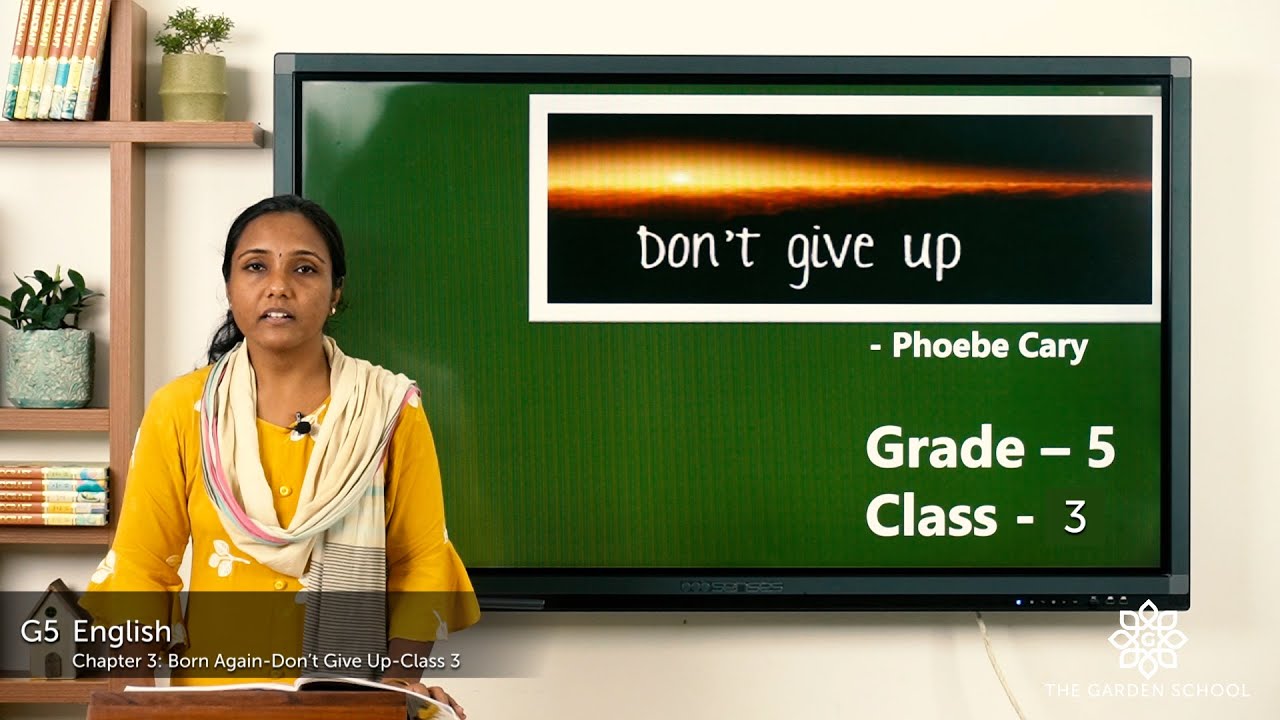 Grade 5 English Chapter 3 Class 3 Don't give up poem Exercise - YouTube