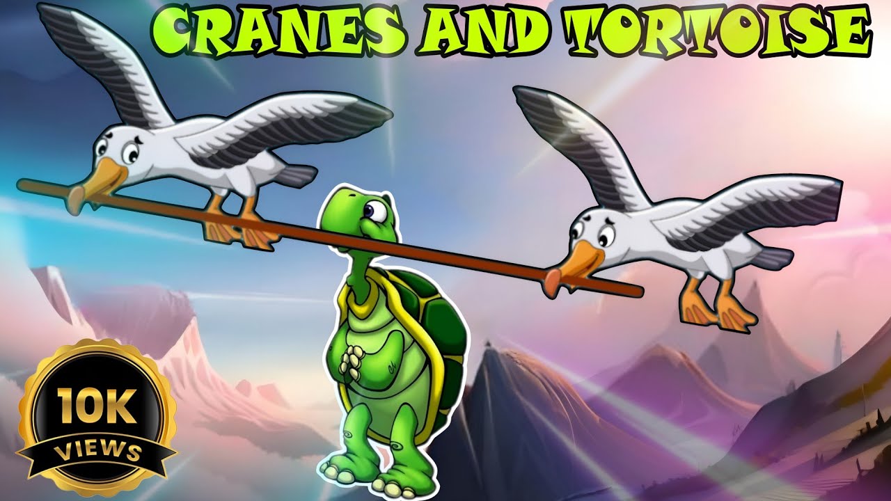🌈 🦢Crane and 🐢Tortoise Story in English | Moral Educational Adventure ...