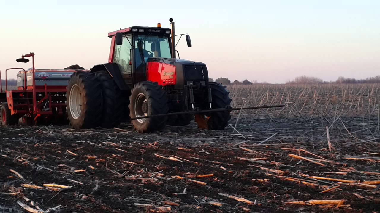 Посів no-till. Горох по соняшнику (Valmet 8600 + Kuhn SDM 2223) - YouTube