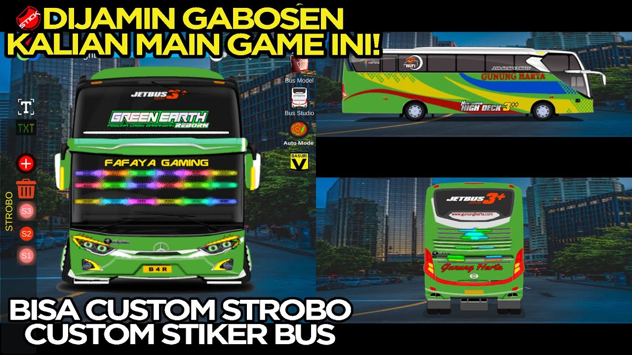 MAKIN SERU MAIN GAME INI! Custom Strobo & Ganti Livery Bus - Pianika ...
