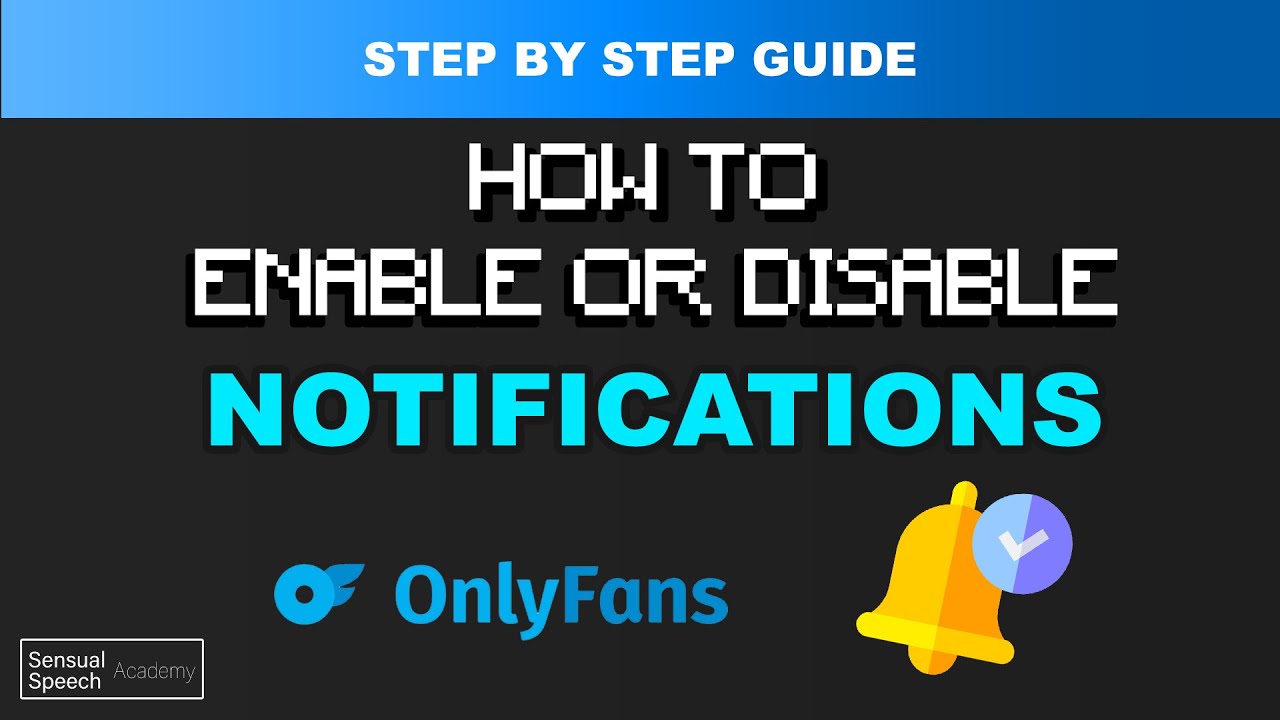 How to Enable or Disable Notifications on OnlyFans - YouTube