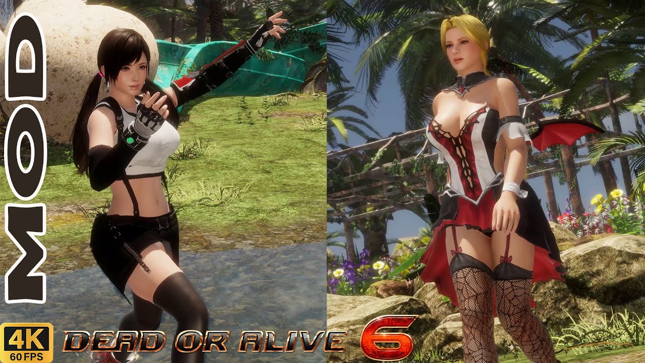 Kokoro (as Tifa) vs Helena (Bloody kiss mod) | DOA6 mods | CPU vs CPU - YouTube