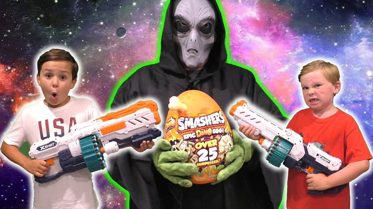 Alien Blaster Battle for Smashers Epic Dino Egg - YouTube