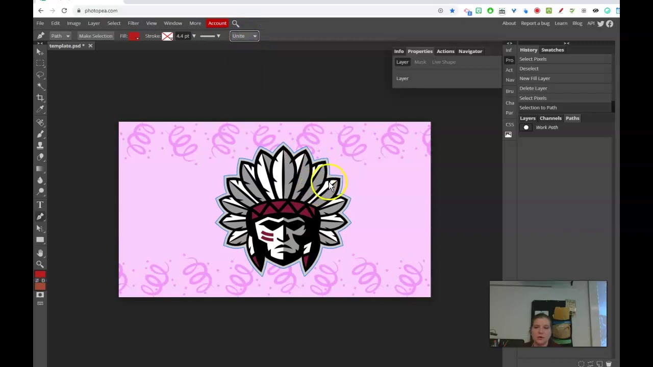 PS20 Photopea Path to Shape - YouTube