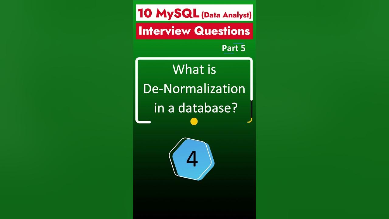 Part 5 Sqlmysql Interview Questions For Data Analyst Most Asked Interview Questions Youtube