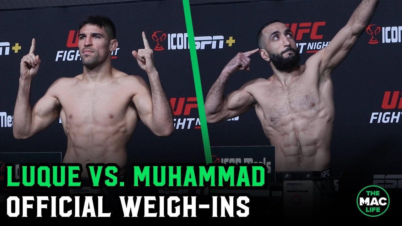 Vicente Luque vs. Belal Muhammad 2 | Official Weigh-Ins - YouTube