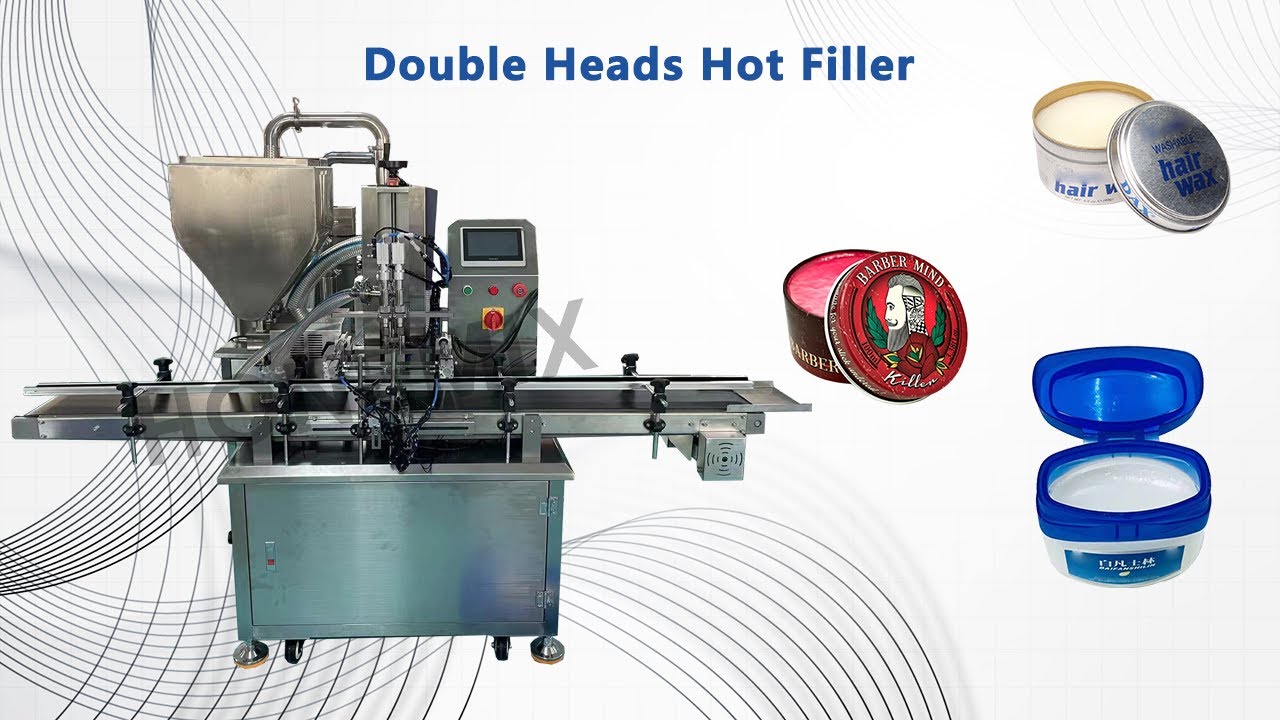 Automatic 2 heads hot filling machine for Deodorant stick vaseline hair ...