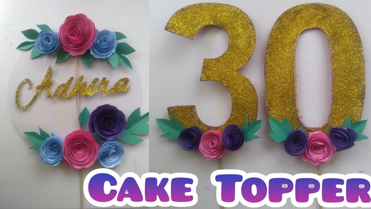How to make DIY Cake Topper in Easy & Simple Way|DIY Tutorial for cake ...
