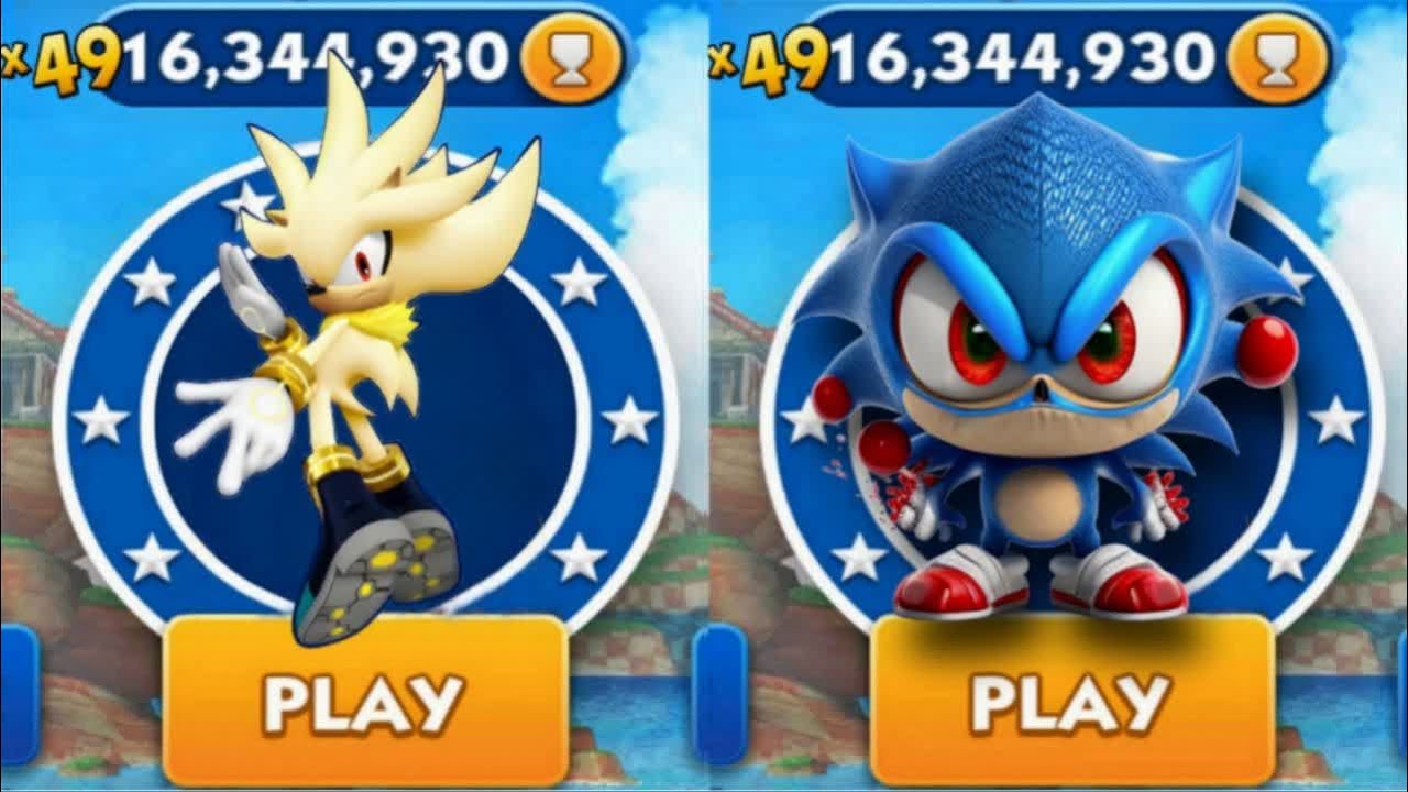 Sonic Dash - Super Silver Sonic VS Baby Sonic _ Movie Sonic vs All ...