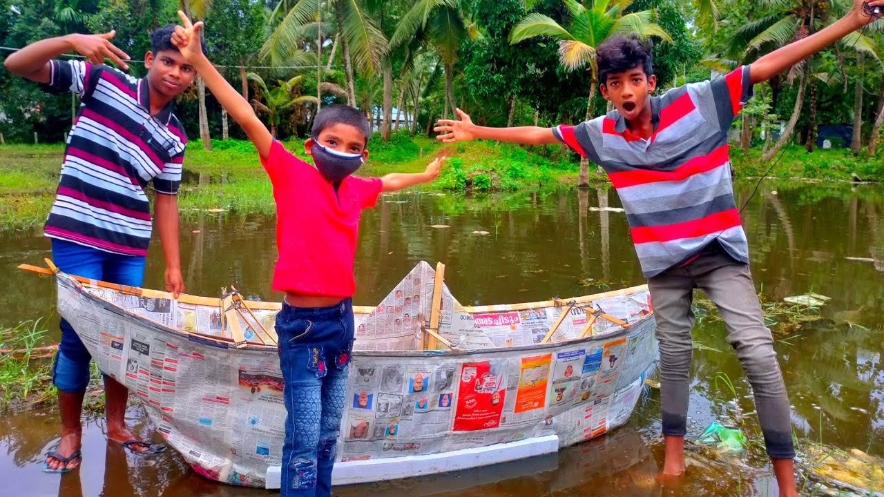 We made largest news paper boat ⛵ |Crazy experiment - YouTube