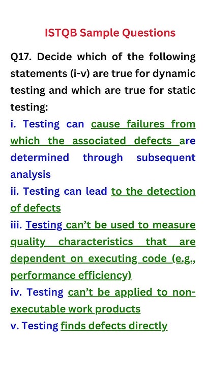 ISTQB Sample Questions || Q17 || Automation Testing || Selenium Java ...