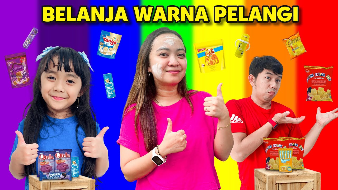 PAPA CHALLENGE BELANJA SERBA WARNA PELANGI BARENG TEAM SAMANTHA 🌈😍 ...