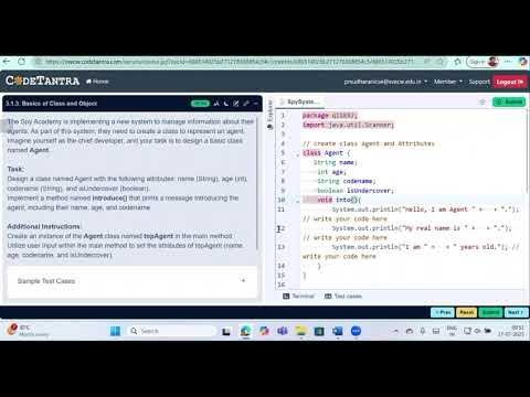 JAVA program to implement create a class, methods and invoke them ...