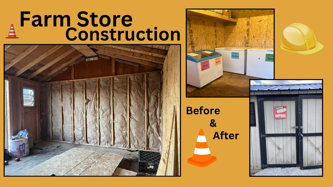 NEW Farm Store Construction DIY! It is small but it will work until we ...