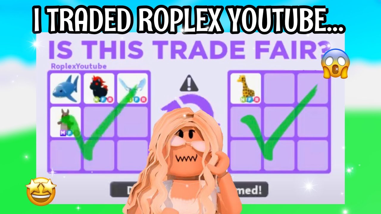 I TRADED ROPLEX MY NEON GIRAFFE FOR THIS...😱 Roblox, Adopt Me! - YouTube
