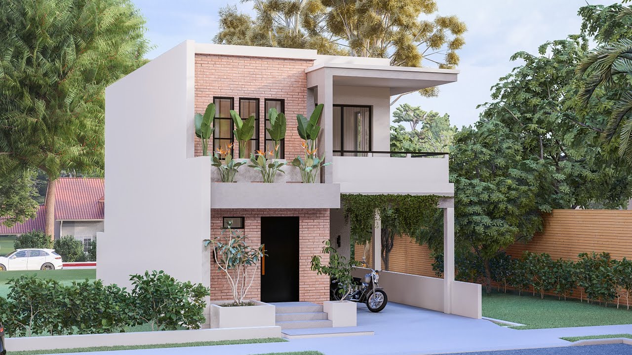 (6x11 Meters) Modern House Design | 4 Bedrooms House Tour - YouTube