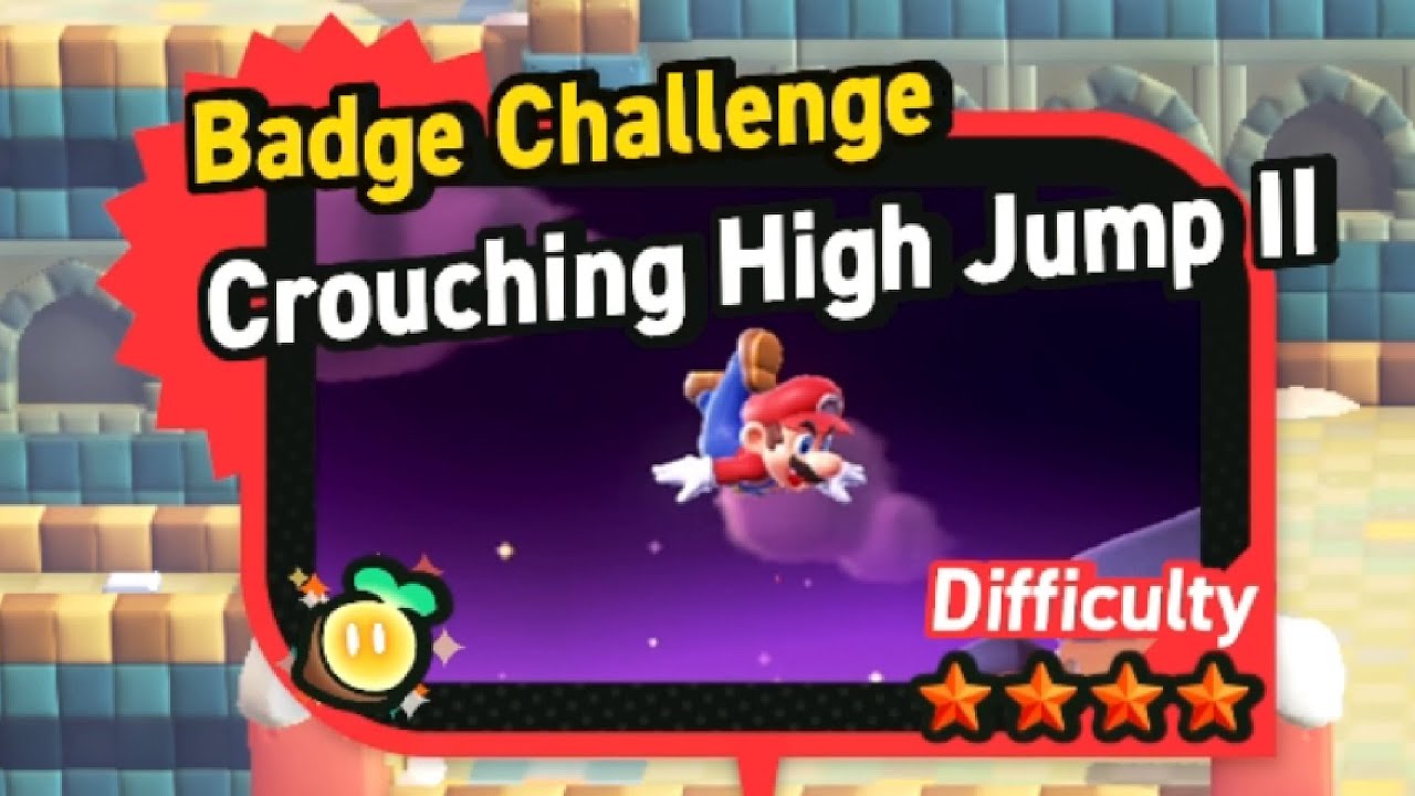 Crouching High Jump 2 100% All Coins and Wonder Seeds Super Mario Bros ...