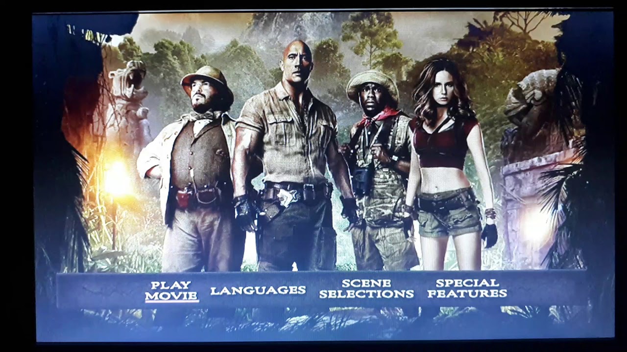 JUMANJI WELCOME TO THE JUNGLE (2017) DVD Menu - YouTube