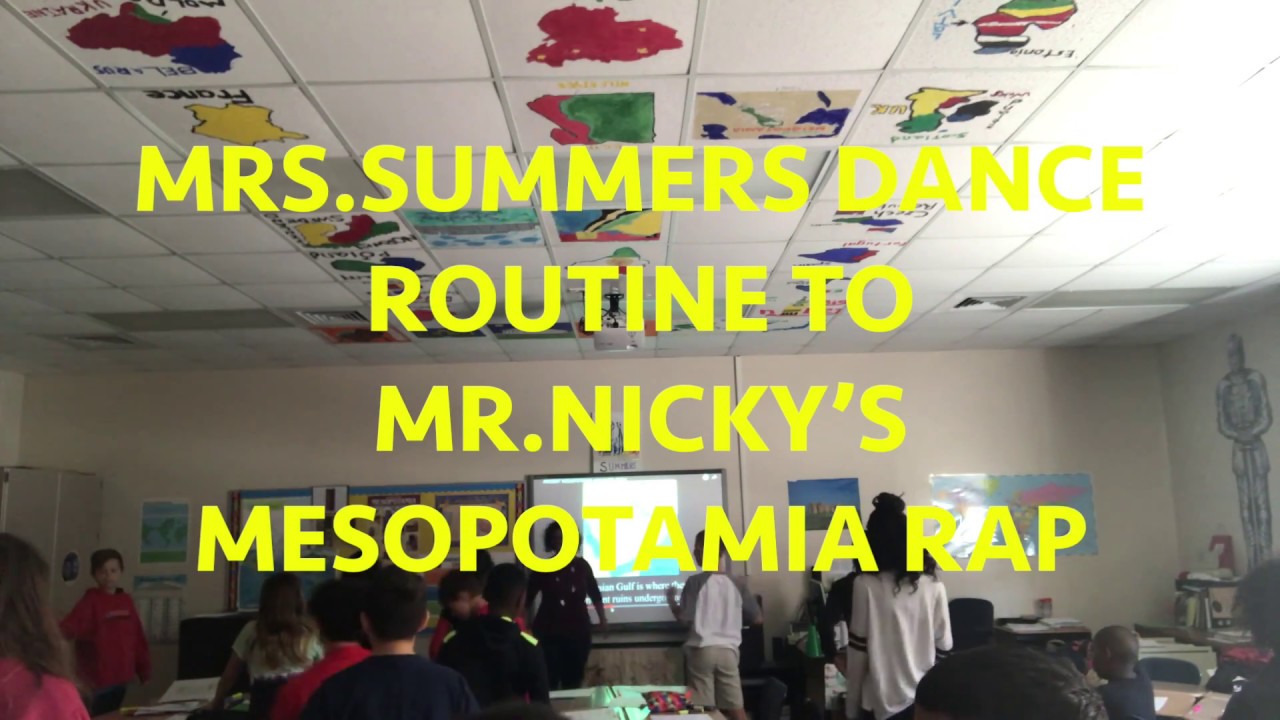 Mrs Summers Dance Routine to Mr Nicky’s Mesopotamia Rap - YouTube