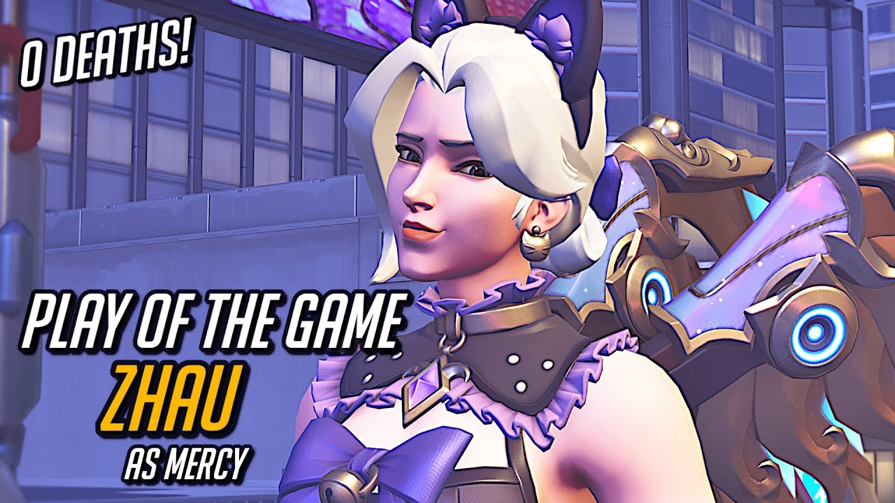 🖤 RARE Black Cat Mercy Play Of The Game! 💜 0 Deaths Mercy Season 13 ...