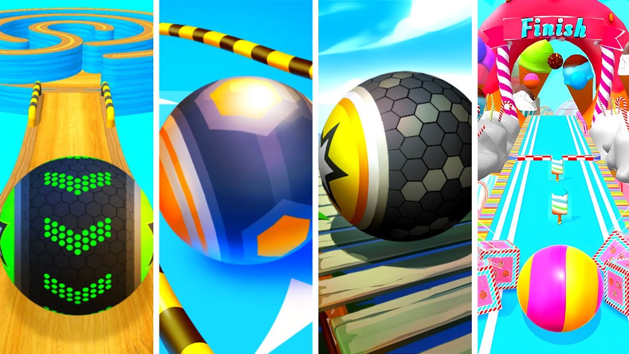 Going Balls vs Action Balls vs Rollance vs Candy Ball Run - All level ...