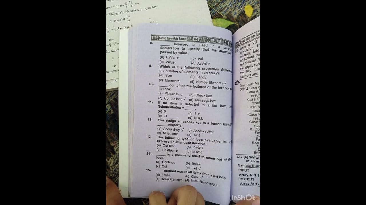 BA BSc Part 1 Computer Science Guess Papers 2024 ( IT )Punjab University| Importanat MCQ'S - YouTube