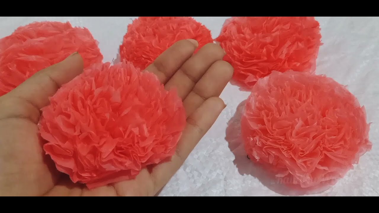 How to make - Amazing plastic flowers with Plastic 50gm bags only ...