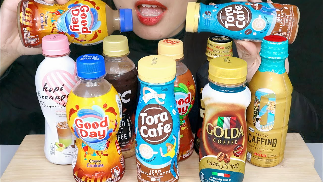 ASMR KOPI INSTAN KEMASAN BOTOL 🍼 GOLDA, GOOD DAY, TORA CAFE, CAFFINO ...