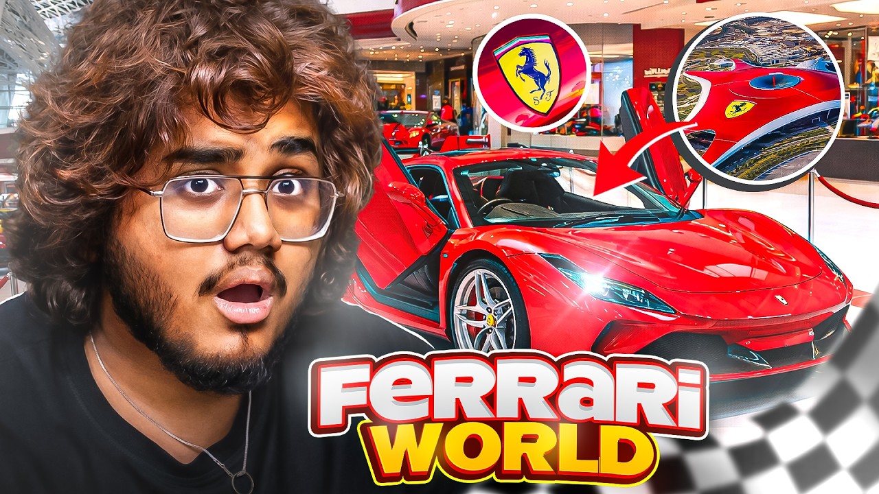 I went to FERRARI WORLD in a FERRARI!? - YouTube