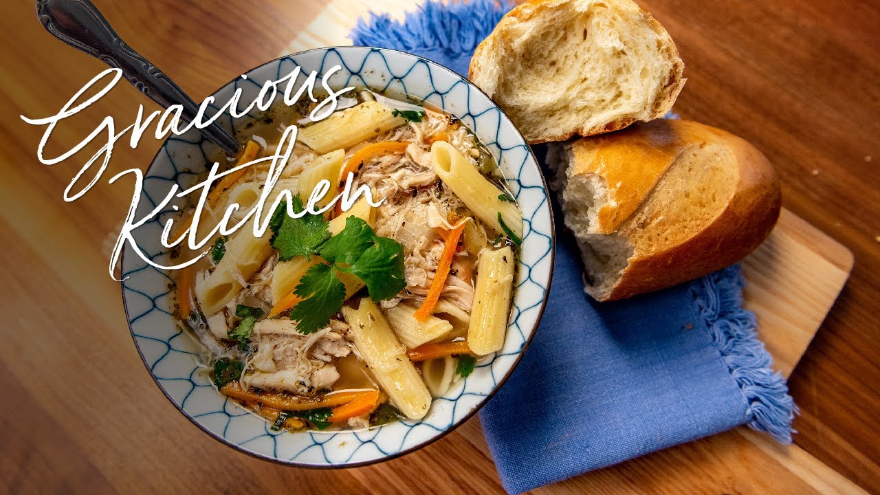 Homemade Chicken Noodle Soup Recipe | Gracious Kitchen with Mindy ...