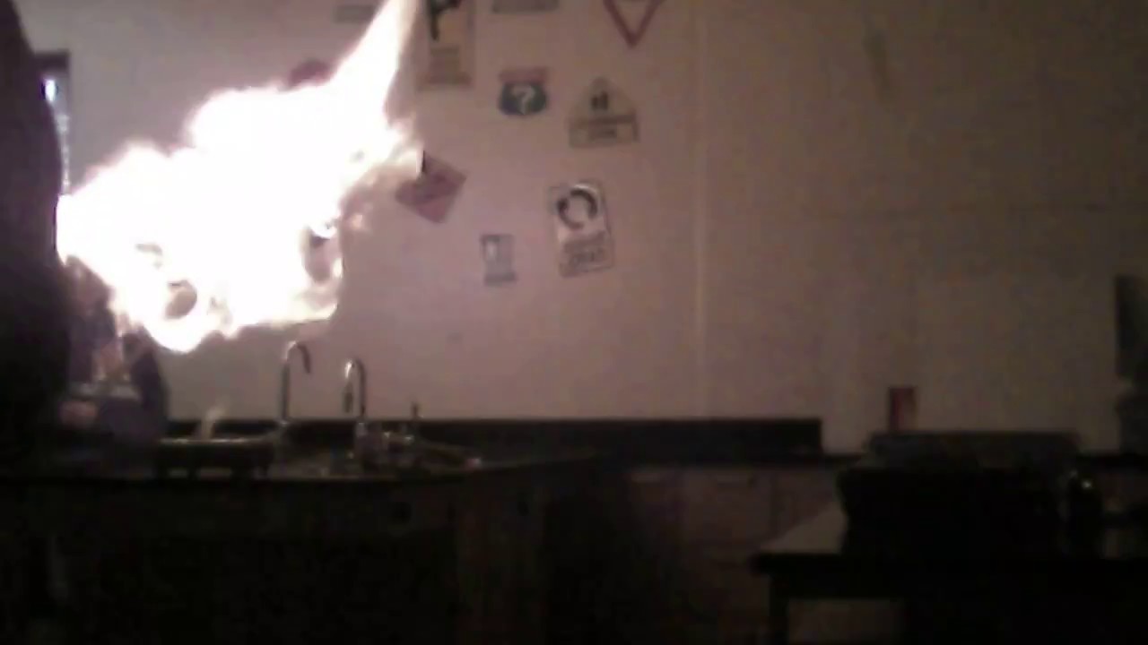 burning methane gone wrong almost burns face - YouTube