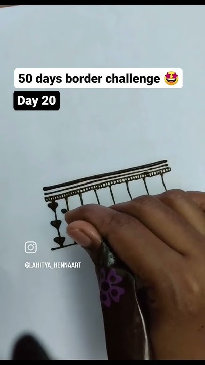 50 days border challenge🔥| Day20 #mehandi #mehandidesign #mehandidesigns #shorts #short # ...