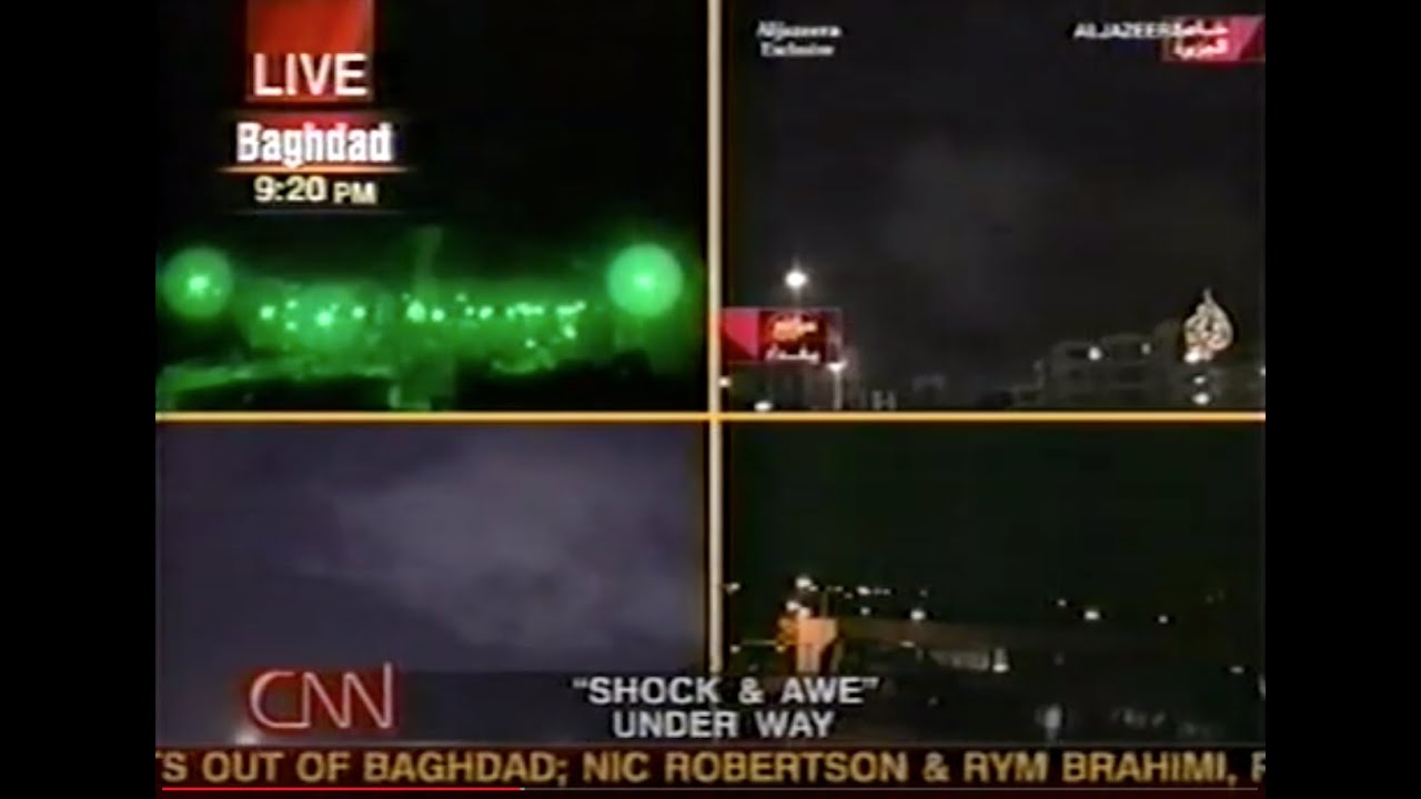 VHS 42 IRAQ WAR STARTS March 21 2003 Noon American Media Coverage - YouTube