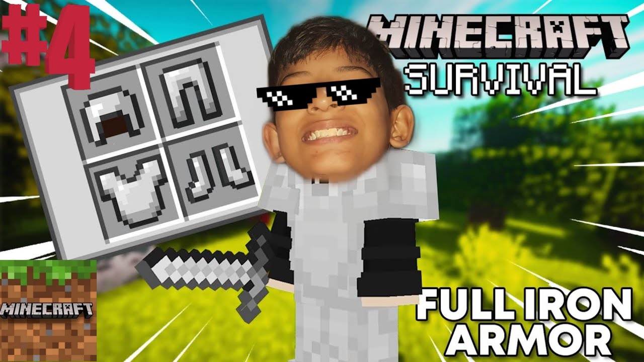 I finally completed my full Iron Armor set in Minecraft! 🛡️ - YouTube