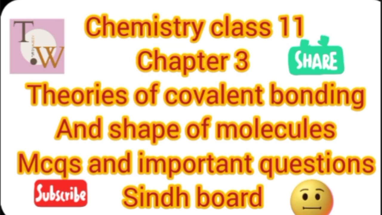 chemistry class 11 | chapter 3 | theories covalent bonding | sindhboard ...