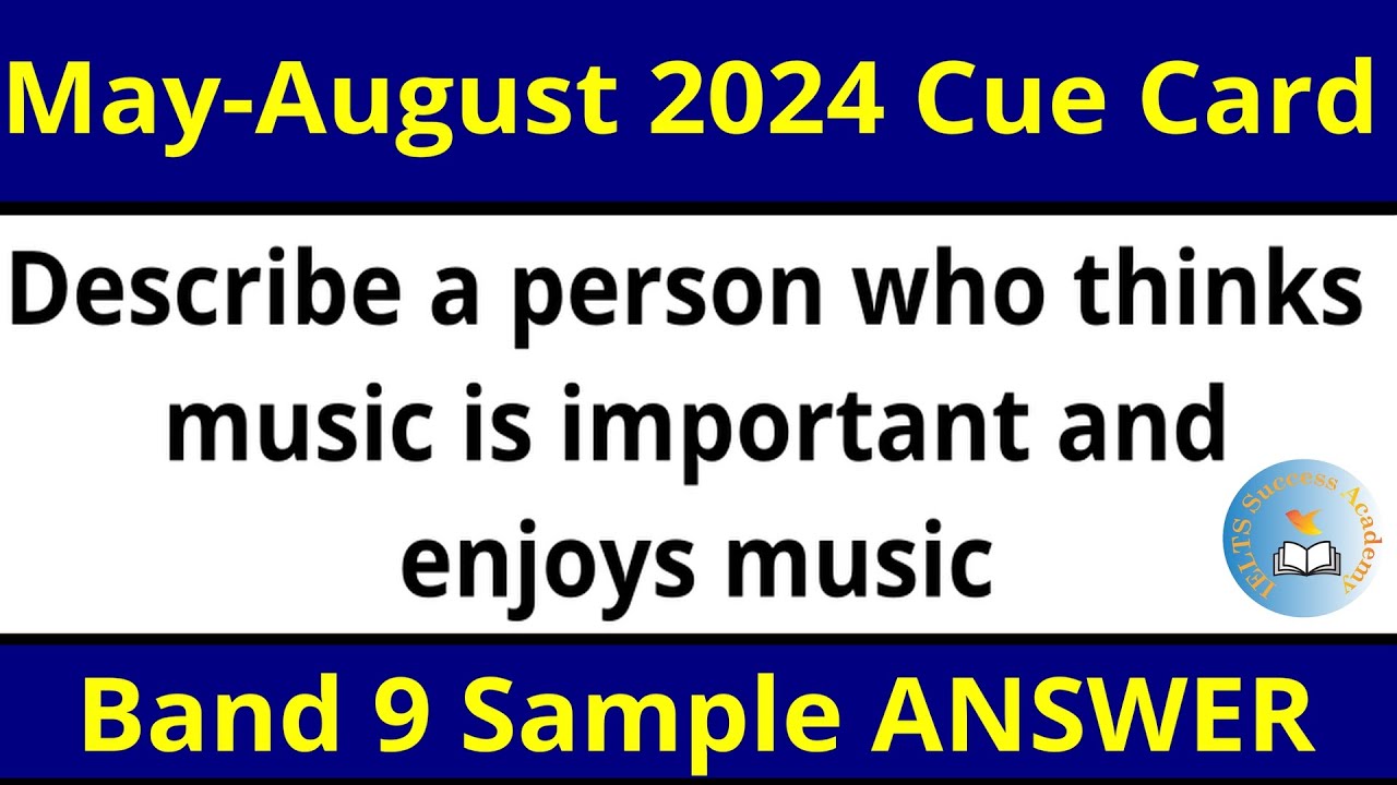 Describe a person who thinks music is important and enjoys music cue ...