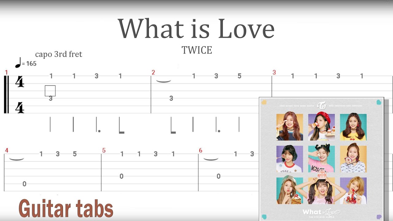 TWICE - What is Love guitar tabs - YouTube