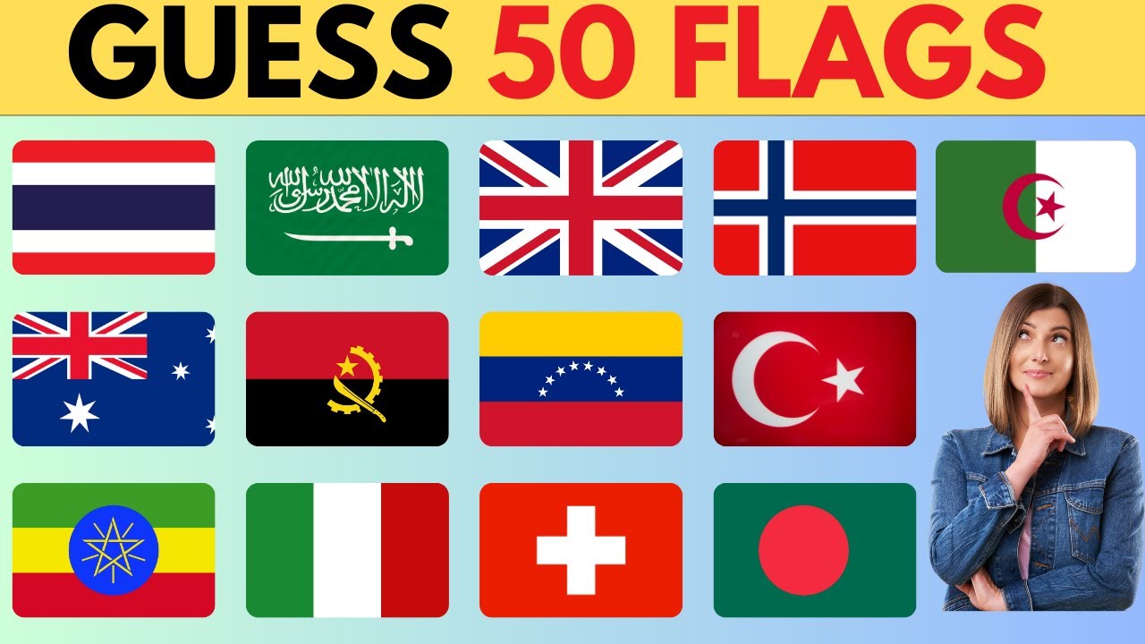 🚩Can You Guess All The 50 Flags In 4 Seconds? Flag Quiz - Part 1 - YouTube