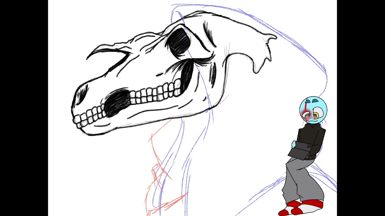 Dnd character drawing (speed draw) Gore warning - YouTube