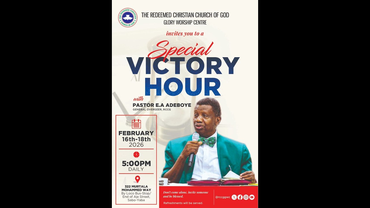 Special Victory Hour 2026 | With Pastor E.A. Adeboye | RCCG Glory ...