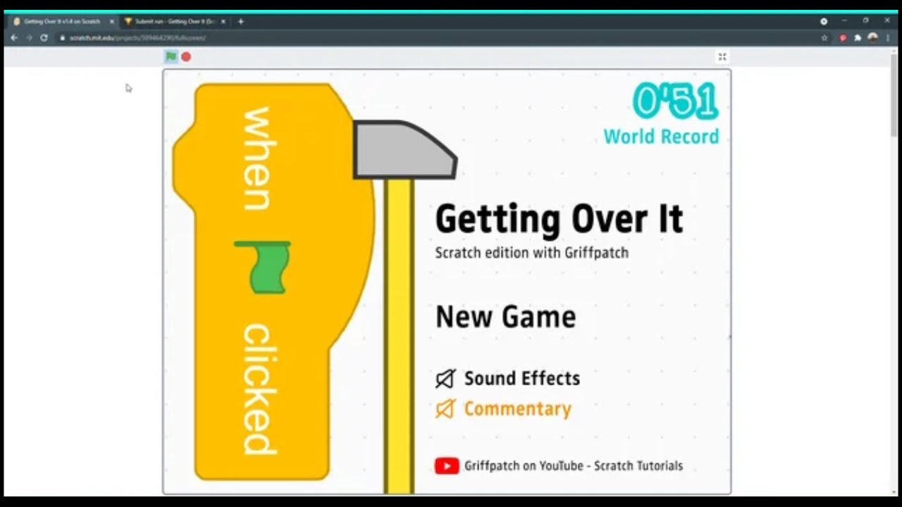 Getting over it in scratch - YouTube