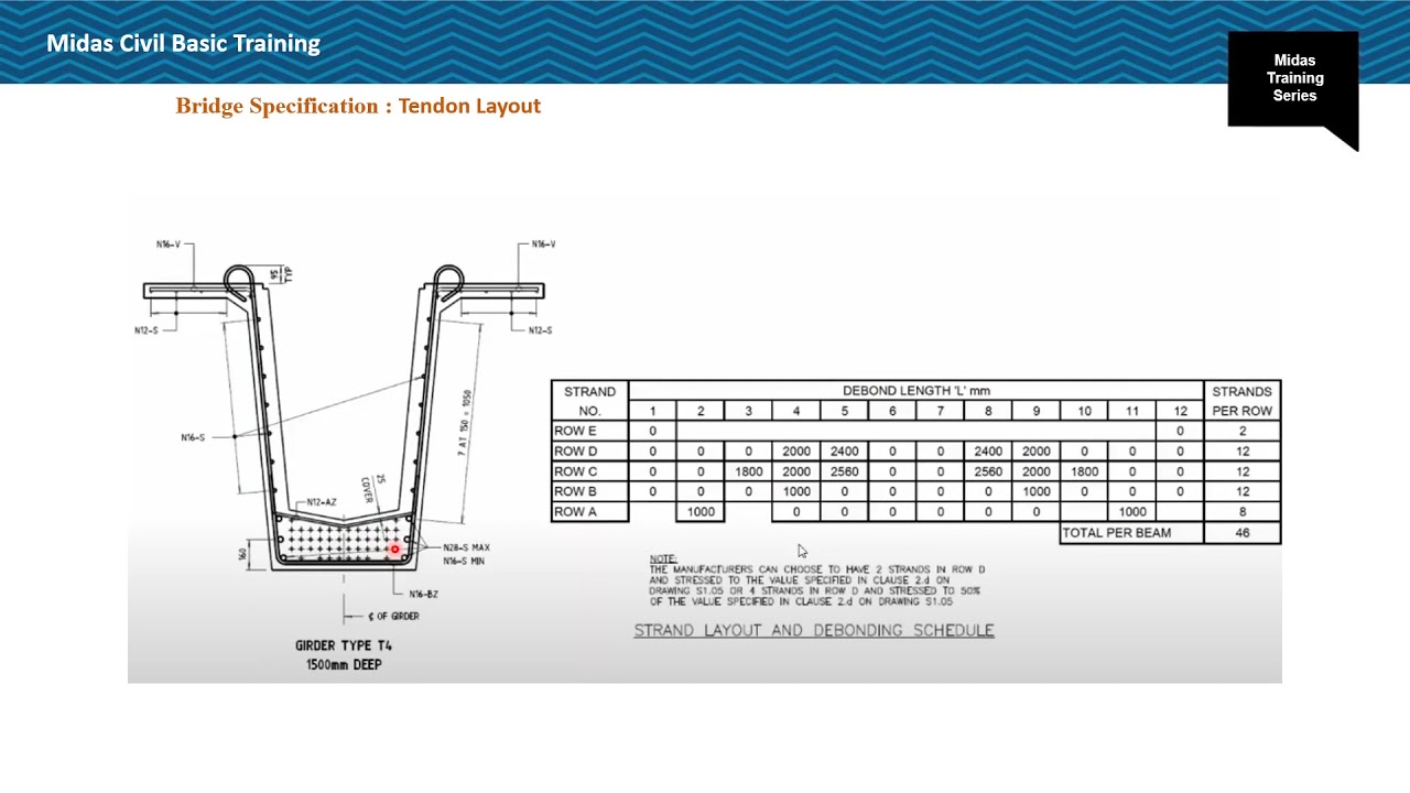 [MIDAS] Super T girder bridge as per AS 5100 with midas Civil - YouTube