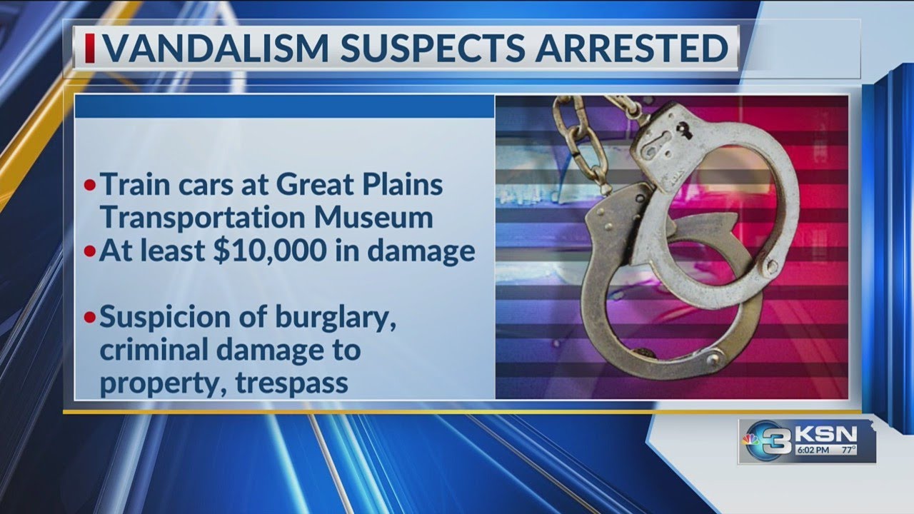 Teenage vandals damage Wichita museum's trains - YouTube