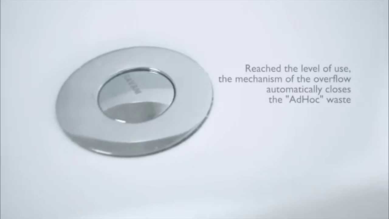 AdHoc Waste for Bathtub with Automatic Overflow - YouTube