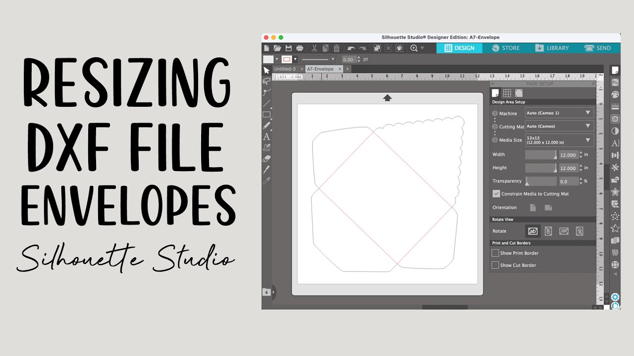 How To Resize DXF File Envelopes in Silhouette Studio - YouTube