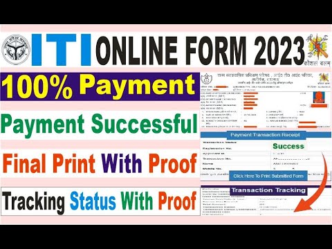 ITI Online form 2023 me payment successful with full process/ITI form ...