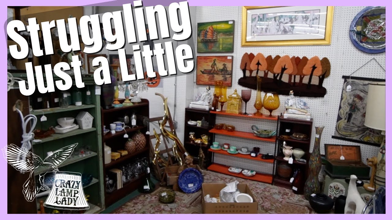 Struggling Just A LITTLE | Restocking Our Antique Booth | Crazy Lamp ...