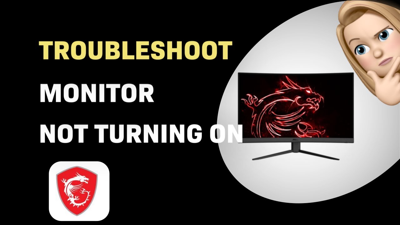 How to Troubleshoot MSI Optix G32C4 Monitor Not Powering On - YouTube